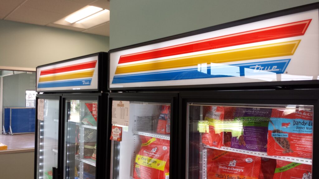 Custom Vinyl Freezer Display Inserts for Pet Resort Near Tomball, TX ...